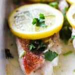 Baked ocean perch with lemon - The Top Meal
