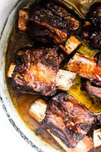 Tender Ninja foodi pressure cooker beef short ribs with Dr.Pepper