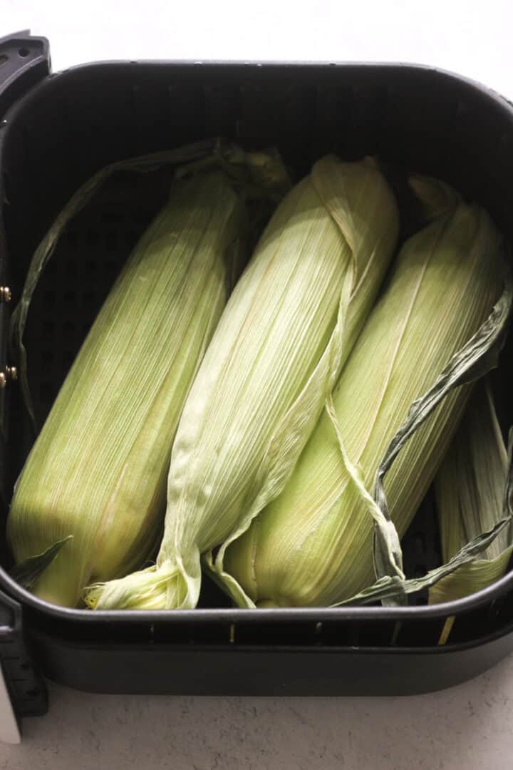 Air Fryer Corn in Husk (SO EASY!) - The Top Meal