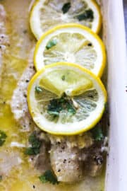 Baked Pollock with Lemon Garlic Butter - The Top Meal