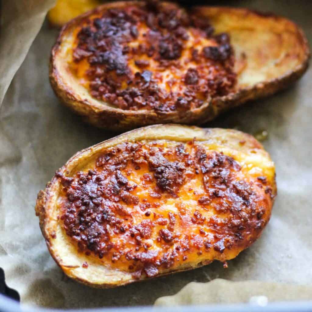 TGI Fridays loaded potato skins in air fryer - The Top Meal